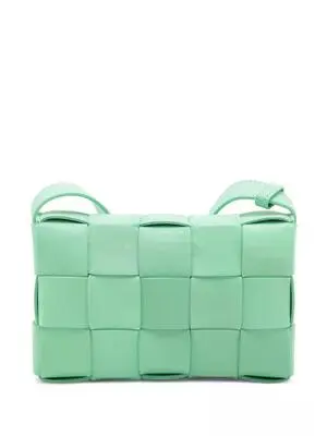 Bottega Veneta 2012-2026 Small Nappa Intrecciato Cassette Crossbody Bag - Green