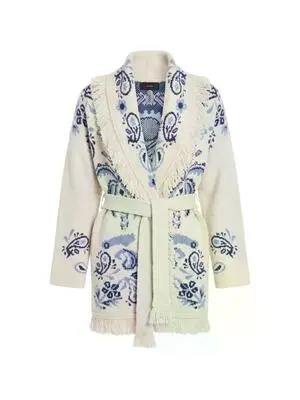 Alanui Island Roots Foulard Fringed Cardigan
