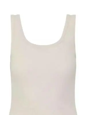 PATRICK ASSARAF Ribbed Scoop-neck Tank Top - Neutrals