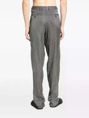 Giorgio Armani Diagonal-print Pleated Trousers