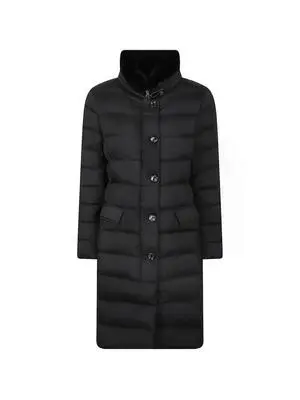 MOORER High-neck Single-breasted Coat