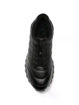LINDA BAUMANN Quilted Leather Platform Sneakers