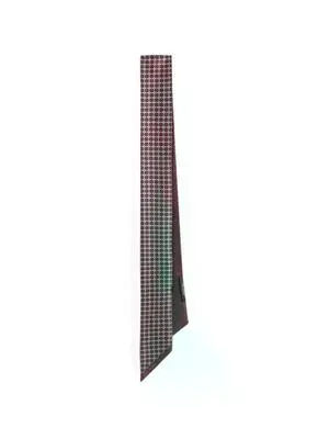 Tagliatore Geometric-print Silk Scarf - Red