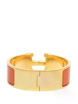 Hermès Wide Enamel Clic H Pm Costume Bracelet