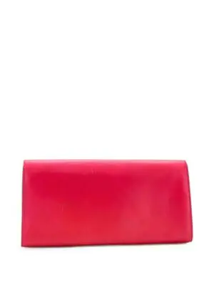 Saint Laurent Classic Monogram Leather Long Clutch Bag - Pink