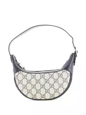 Gucci Ophidia Half Moon Gg Coated Canvas Mini Hobo Bag - Blue