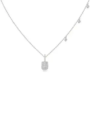 U LOS ANGELES U Solo Diamond Necklace - Silver