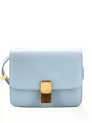Celine Classic Box Bag Smooth Leather Teen Shoulder Bag - Blue
