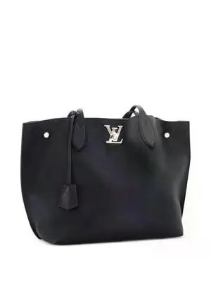 LOUIS VUITTON Lockme Go Leather Tote Bag - Black