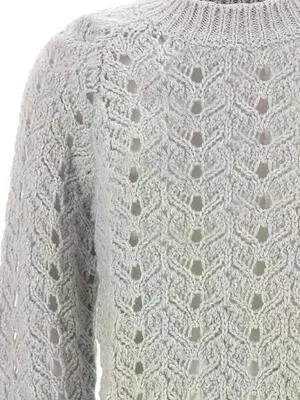 Eleventy Openwork Cable-knit Sweater