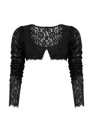 BRONX AND BRONCO Lace Bolero Jacket - Black