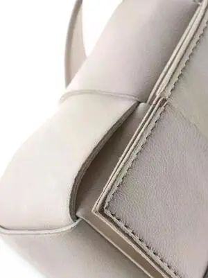 Bottega Veneta Cassette Maxi Intrecciato Leather Candy Crossbody Bag - White