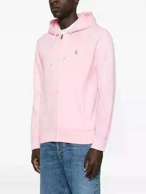 Polo Ralph Lauren Logo-embroidered Zip-up Hoodie - Pink
