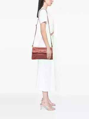 Balenciaga 2016 Lambskin Motocross Giant 12 Envelope Clutch With Strap Crossbody Bag - Pink