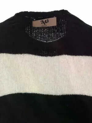 ANIYE BY Distressed Striped Wool Sweater
