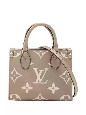 LOUIS VUITTON 2020-2026 Bicolor Monogram Empreinte Giant Onthego Bb Satchel - Neutrals