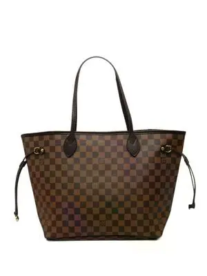 LOUIS VUITTON Damier Ebene Neverfull Mm Tote Bag - Brown