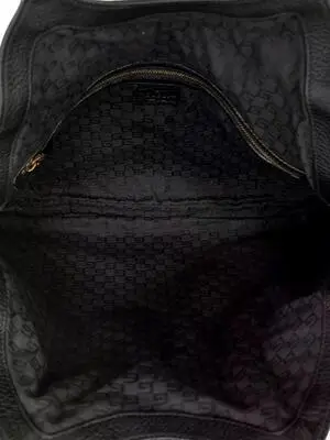 Gucci Pebbled Calfskin Bamboo Hobo Bag