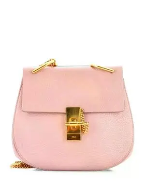 Chloé Drew Leather Small Crossbody Bag Pink