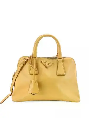 Prada Promenade Bag Saffiano Leather Small Satchel - Yellow