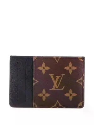 LOUIS VUITTON Neo Macassar Monogram Canvas Card Holder Brown