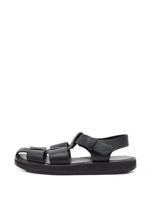 THE ROW Leather Sandals - Black