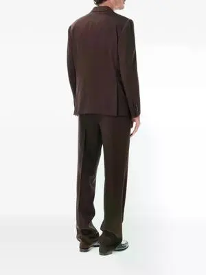 LARDINI Double-breasted Peak-lapel Suit - Brown