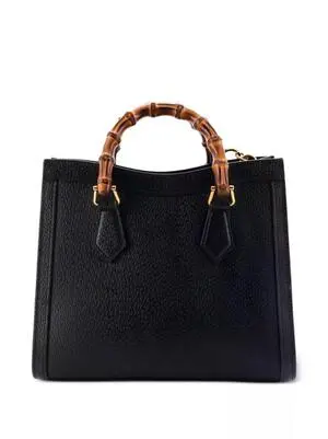 Gucci Diana Bamboo Handle Leather Small Tote Bag - Black