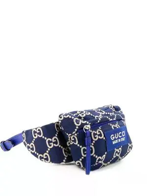 Gucci Ripstop Gg Nylon And Leather Belt Bag