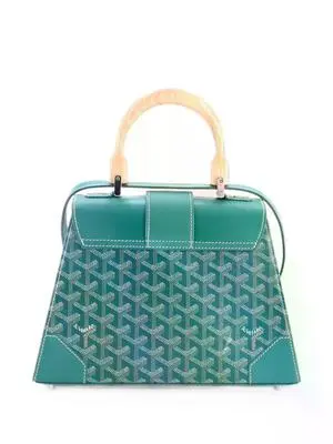 Goyard Saigon Top Handle Bag Coated Canvas With Leather Pm Satchel