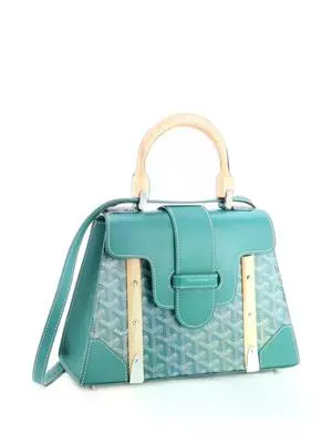 Goyard Saigon Top Handle Bag Coated Canvas With Leather Pm Satchel