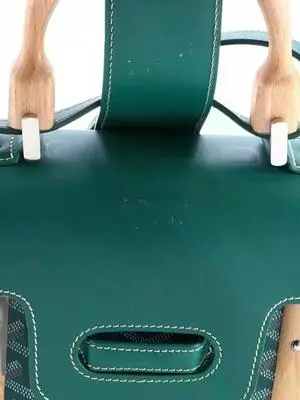 Goyard Saigon Top Handle Bag Coated Canvas With Leather Pm Satchel