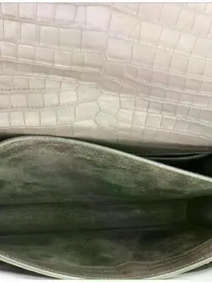 Saint Laurent Sunset Crocodile Embossed Leather Medium Crossbody Bag