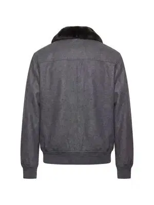 MONTECORE Faux-fur Collar Bomber Jacket