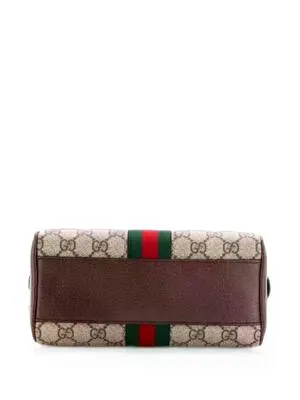 Gucci Gg Coated Canvas With Leather Mini Crossbody Bag - Brown