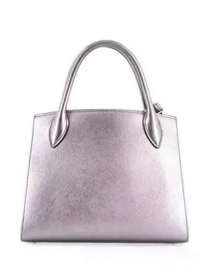 Prada Monochrome Saffiano With City Calf Small Tote Bag