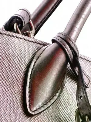 Prada Monochrome Saffiano With City Calf Small Tote Bag