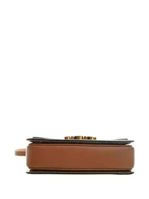 Celine Teen Triomphe Coated Canvas And Calfskin Triomphe Cross Body Bag - Brown
