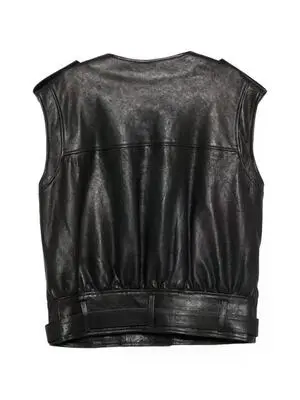 N°21 Biker-style Leather Gilet