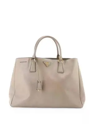 Prada Lux Open Saffiano Leather Large Tote Bag - Grey