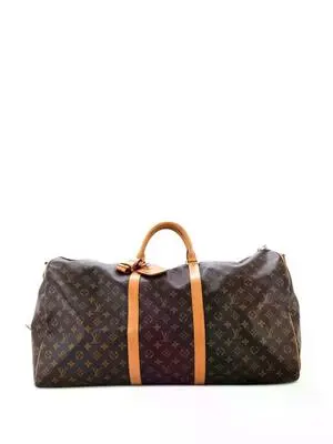 LOUIS VUITTON Keepall Bandouliere Monogram Canvas 60 Travel Bag - Brown
