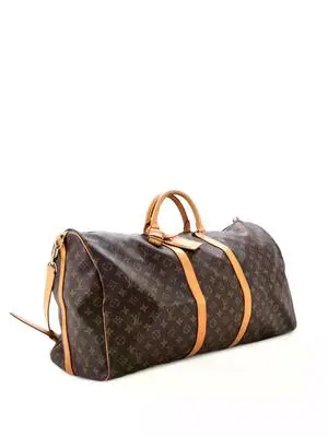 LOUIS VUITTON Keepall Bandouliere Monogram Canvas 60 Travel Bag - Brown
