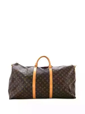 LOUIS VUITTON Keepall Bandouliere Monogram Canvas 60 Travel Bag - Brown