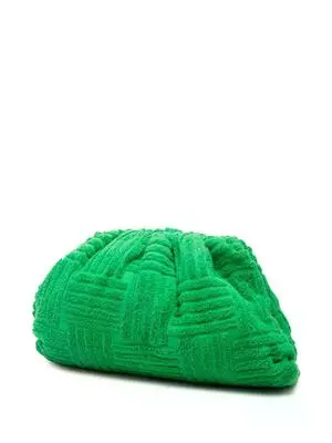 Bottega Veneta Terry Cloth The Pouch Clutch Bag - Green