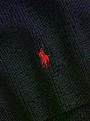 Polo Ralph Lauren Logo-embroidered Beanie Hat And Scarf Set - Blue