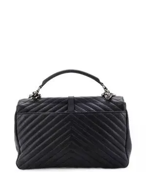Saint Laurent Classic Monogram College Bag Matelasse Chevron Leather Large Shoulder Bag