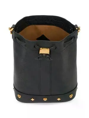 Mcm Mini Pina Logo-plaque Bucket Bag