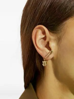 Kate Spade New York Safety-pin Bear-charm Earrings - Gold