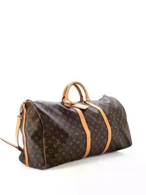 LOUIS VUITTON Keepall Bandouliere Bag Monogram Canvas 60 Travel Bag - Brown