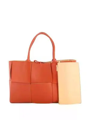 Bottega Veneta Maxi Intrecciato Leather Medium Tote Bag - Brown